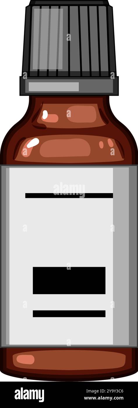 organic essential oil bottle cartoon vector illustration Stock Vector ...