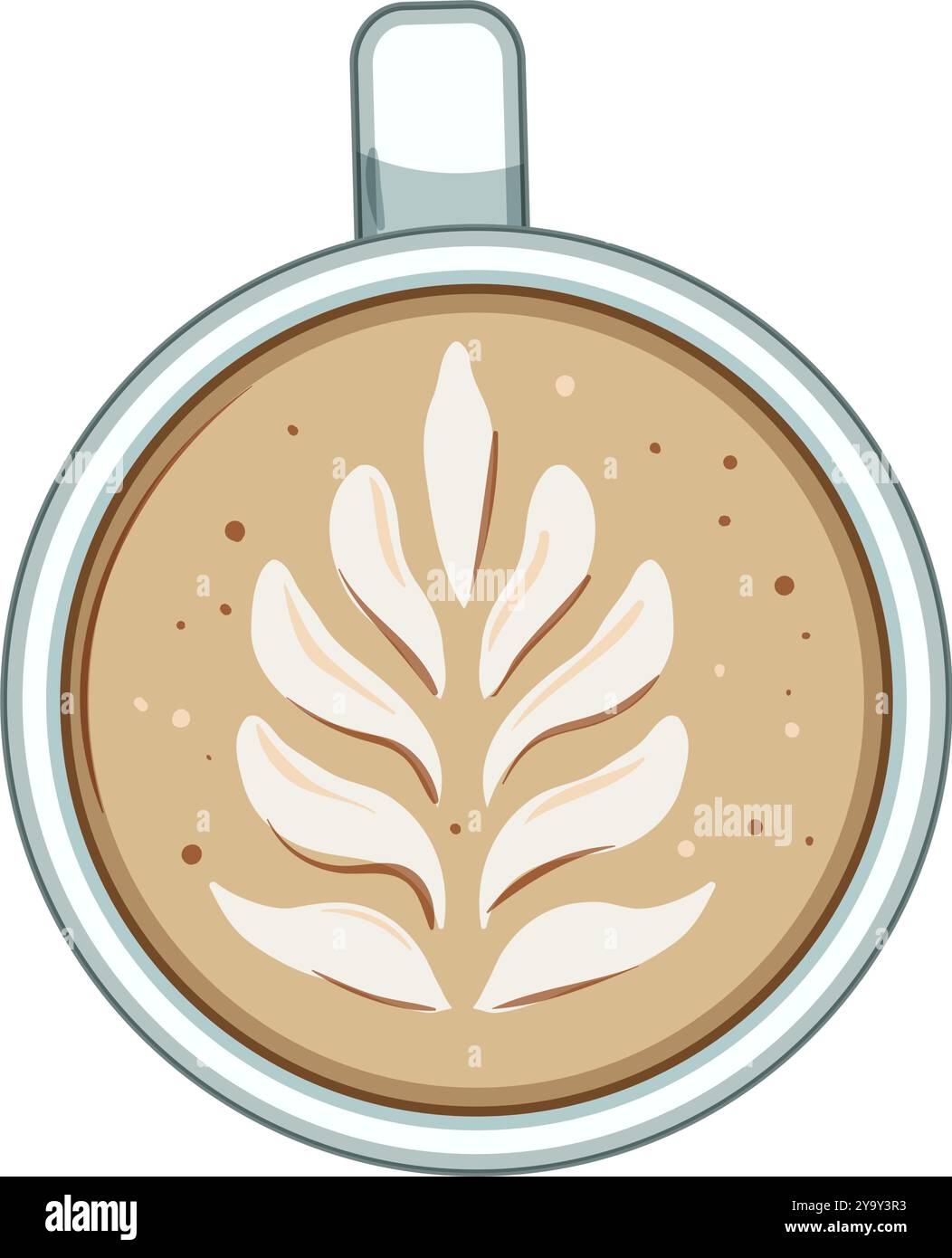 barista latte art coffee cartoon vector illustration Stock Vector Image ...