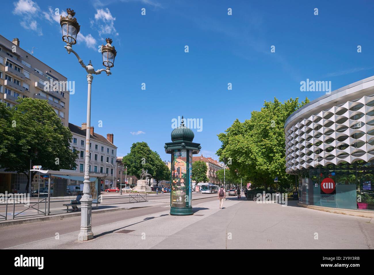 France, Saone et Loire, Chalon sur Saone, Boulevard de la Republique, the Multimedia Kiosk, a ...