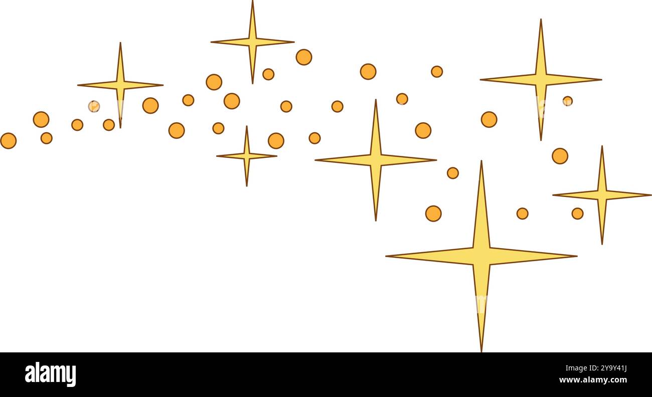 wonder magic star arch cartoon vector illustration Stock Vector Image ...