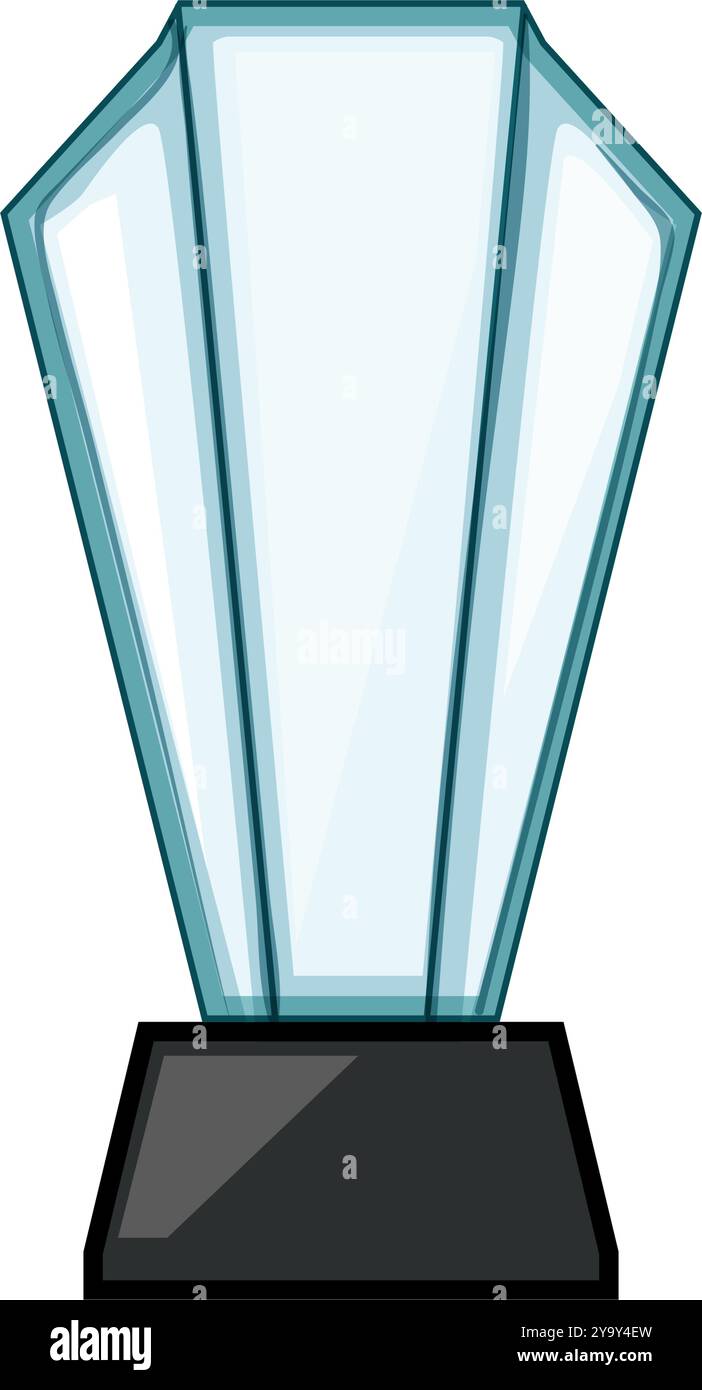 success glass trophy cartoon vector illustration Stock Vector Image ...