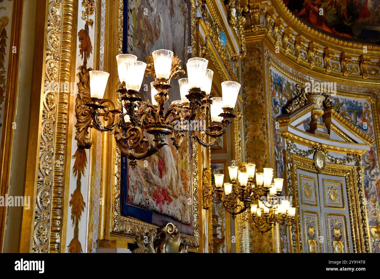 France, Paris, National Assembly, Palais, interior design, decoration ...