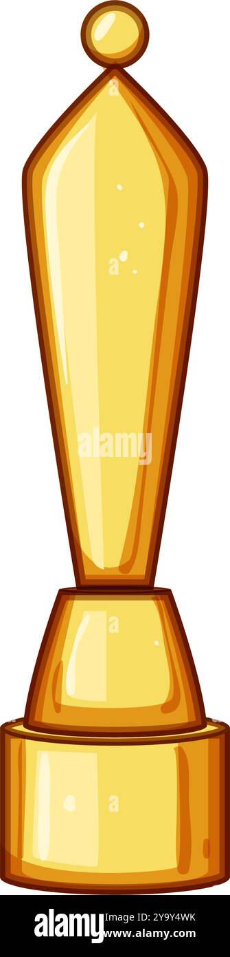 champion gold trophy cartoon vector illustration Stock Vector Image ...