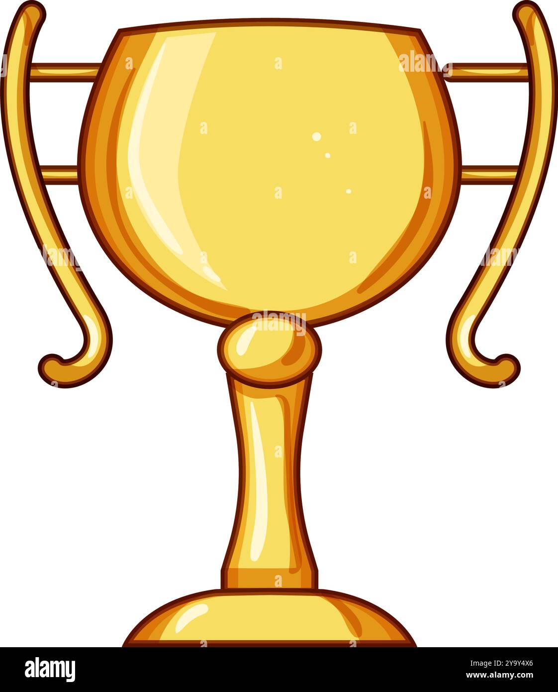 excellence gold trophy cartoon vector illustration Stock Vector Image ...
