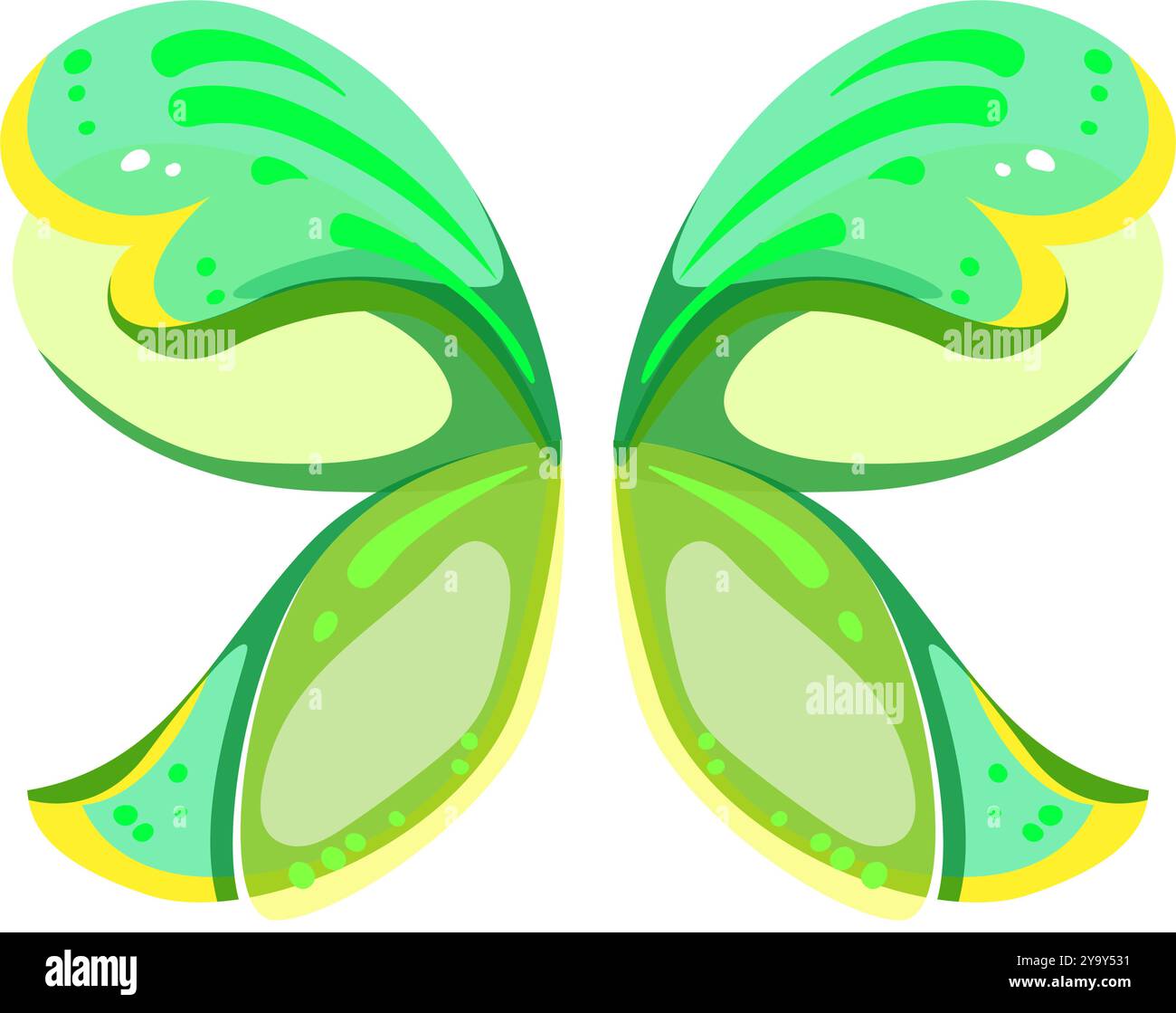 ethereal fairy wings cartoon vector illustration Stock Vector Image ...