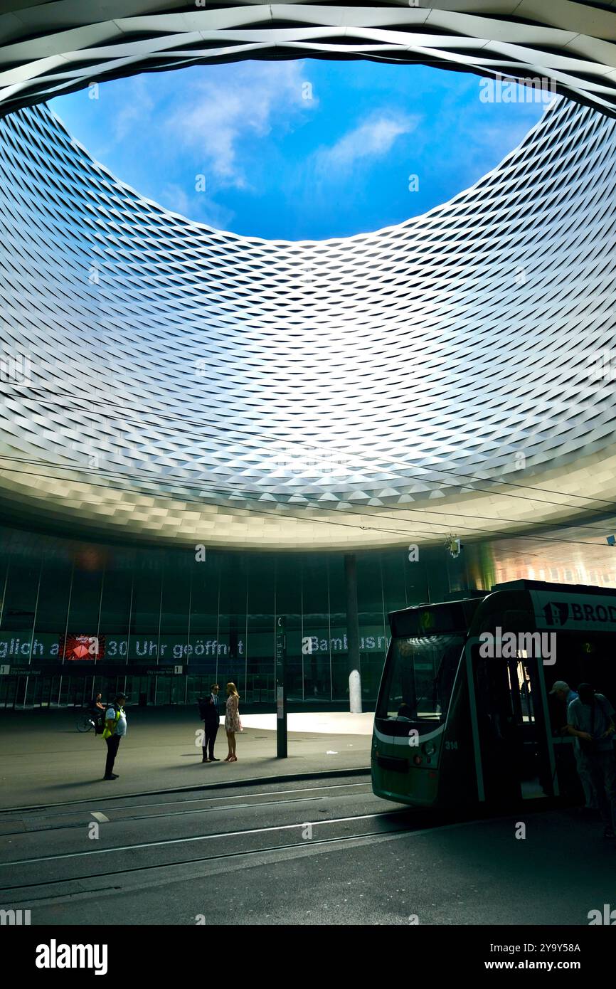 Switzerland, Basel, Messeplatz (Art Basel), the Basel Art Fair building ...