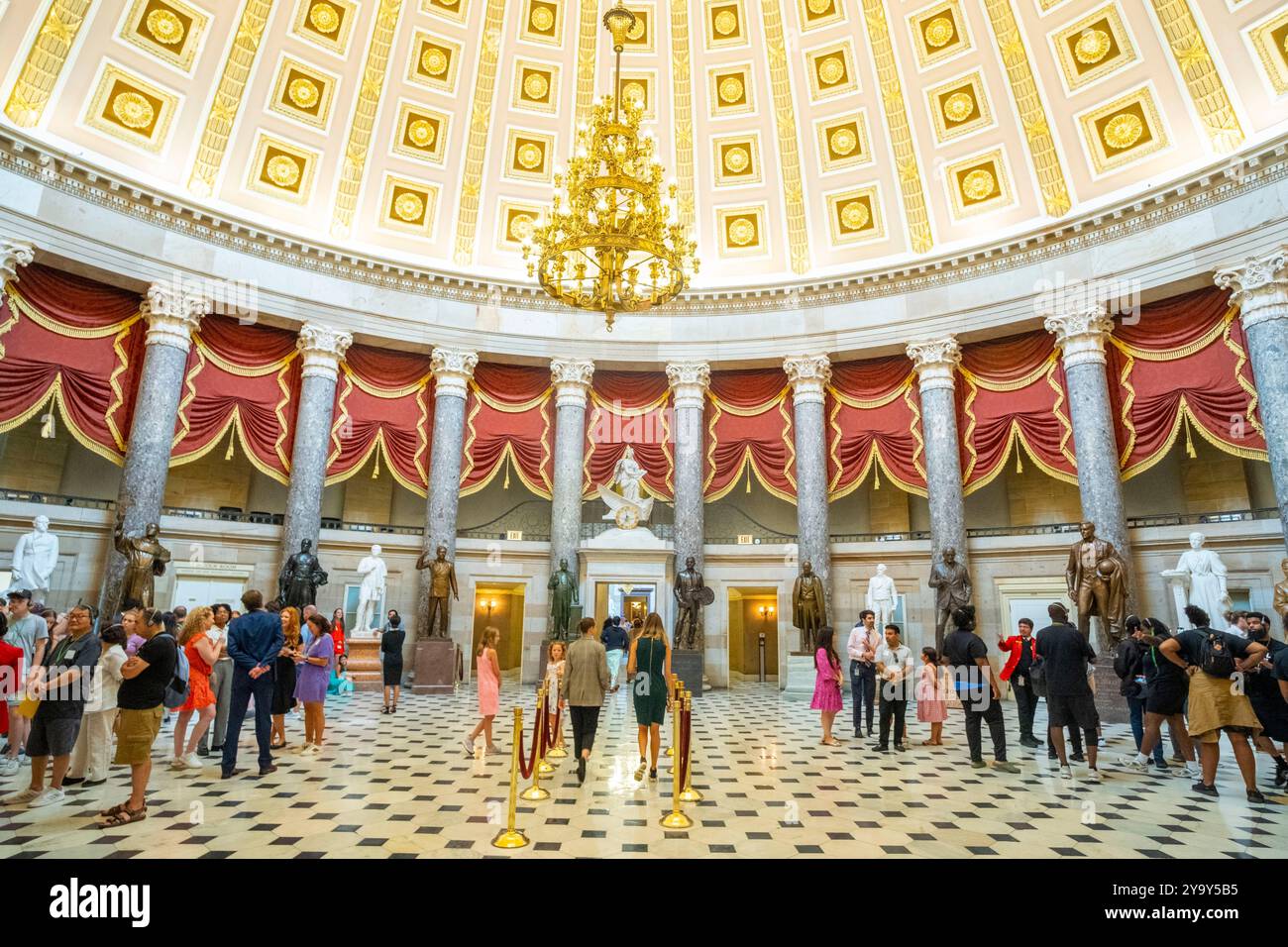 United States, Washington DC, The Capitol, Hall of Columns, home to the ...