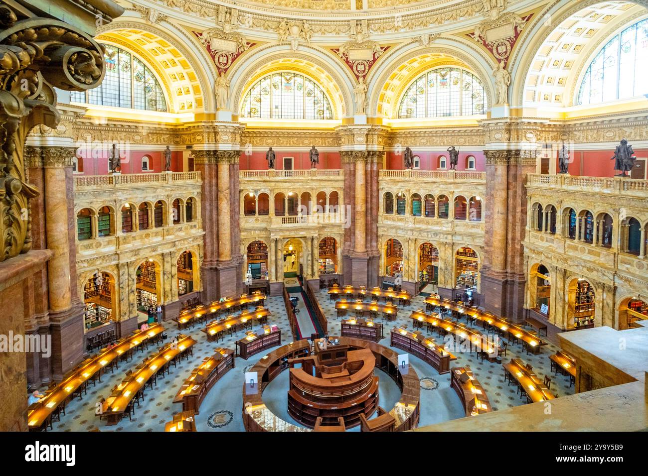 United States, Washington DC, Library of Congress, the main reading ...