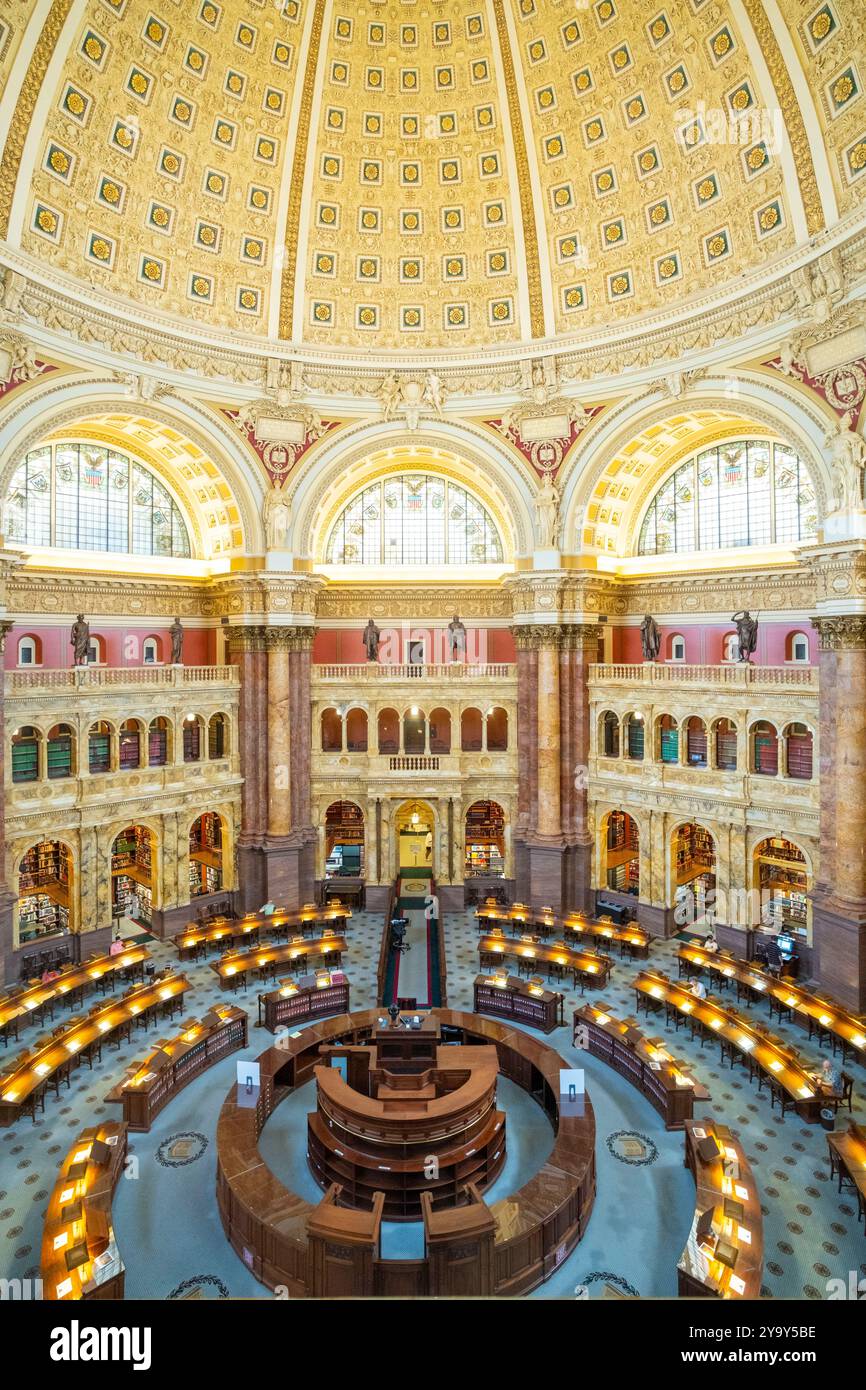 United States, Washington DC, Library of Congress, the main reading ...
