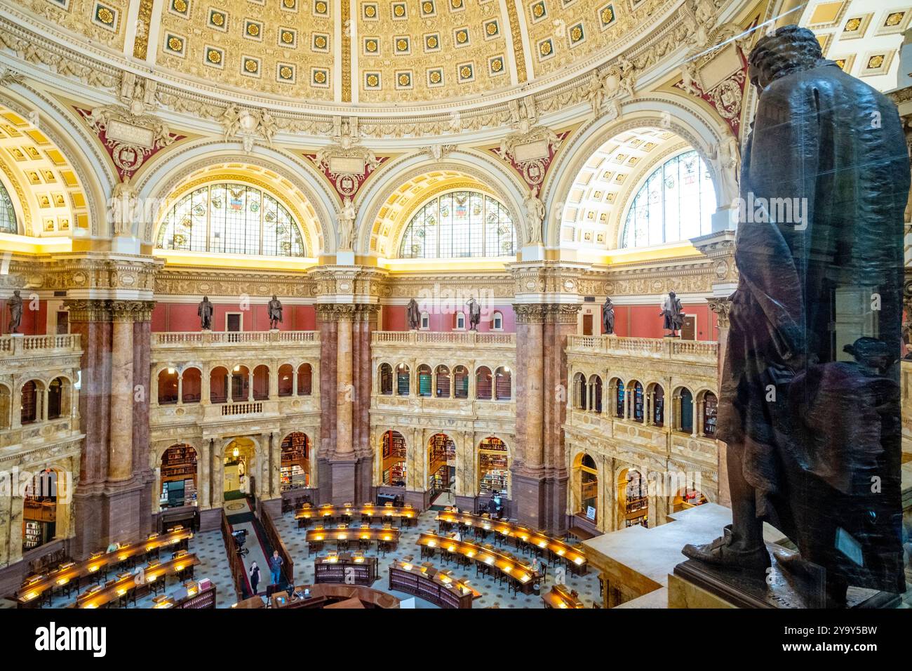 United States, Washington DC, Library of Congress, the main reading ...