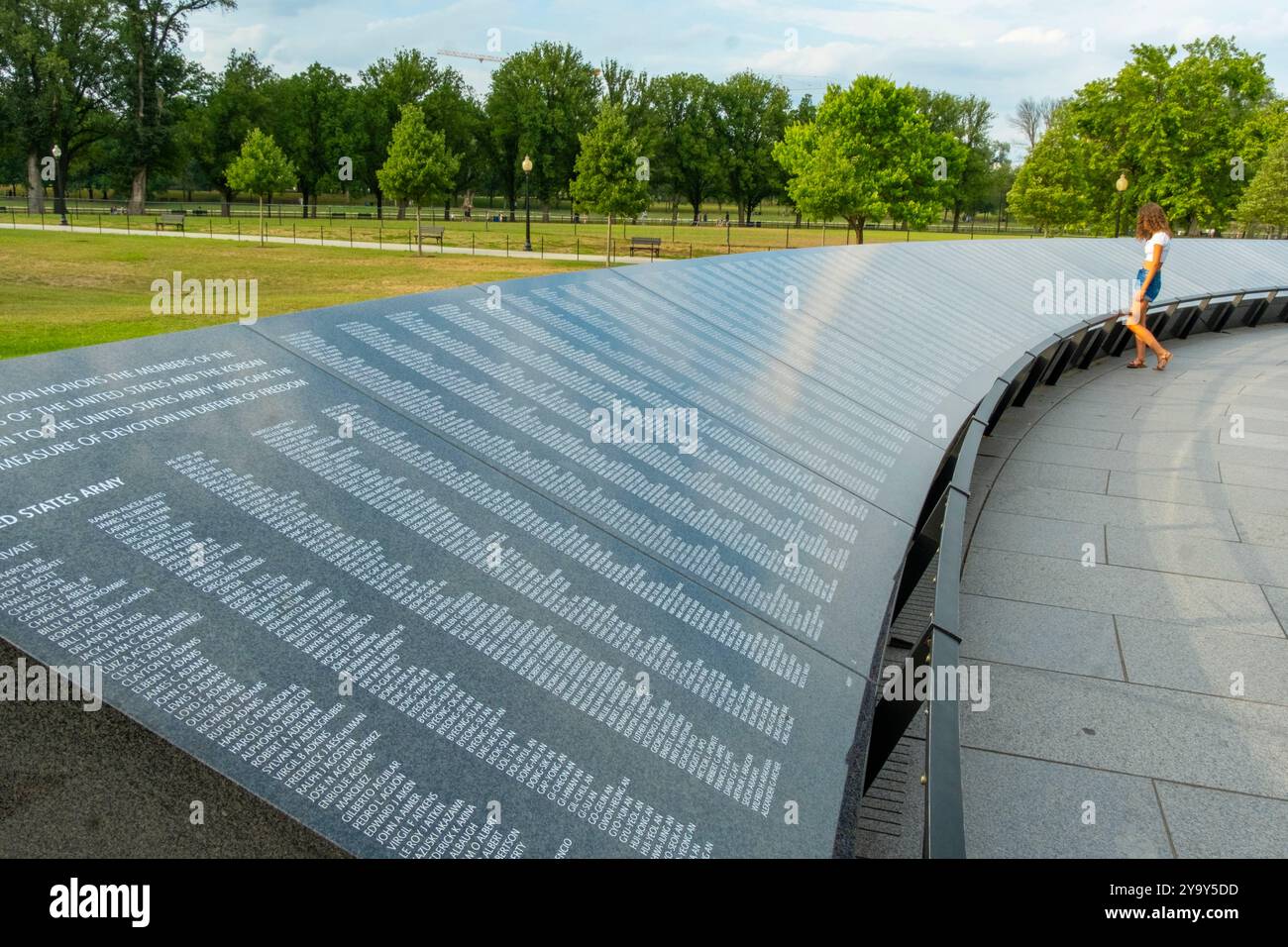 United States, Washington DC, Korean War Veterans Memorial Stock Photo ...