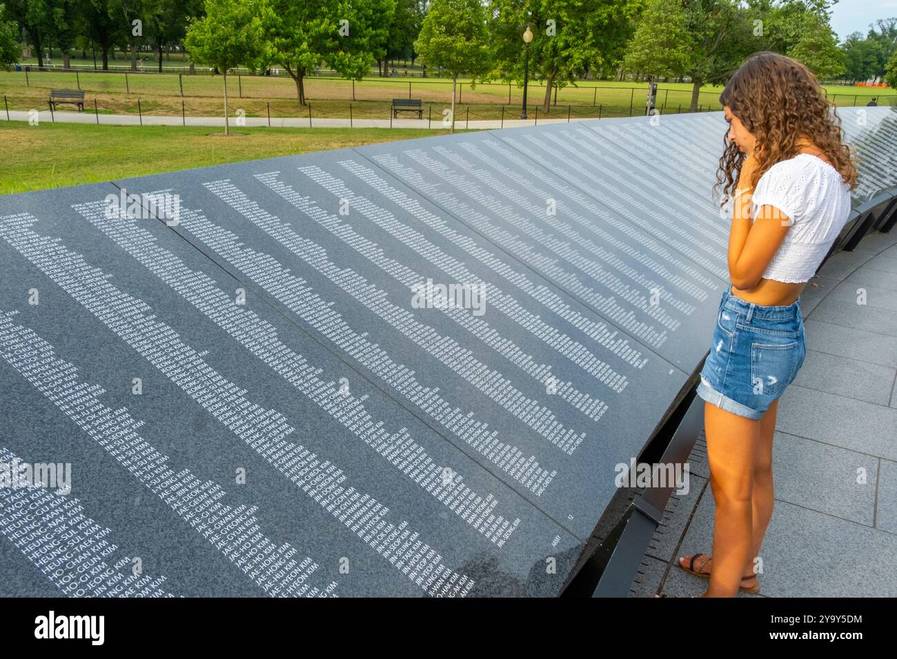 United States, Washington DC, Korean War Veterans Memorial Stock Photo ...
