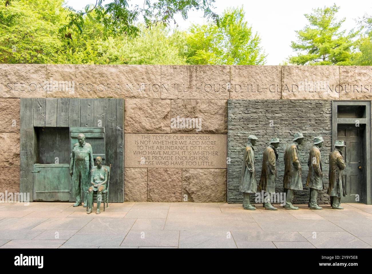 United States, Washington DC, the Franklin Delano Roosevelt Memorial is ...