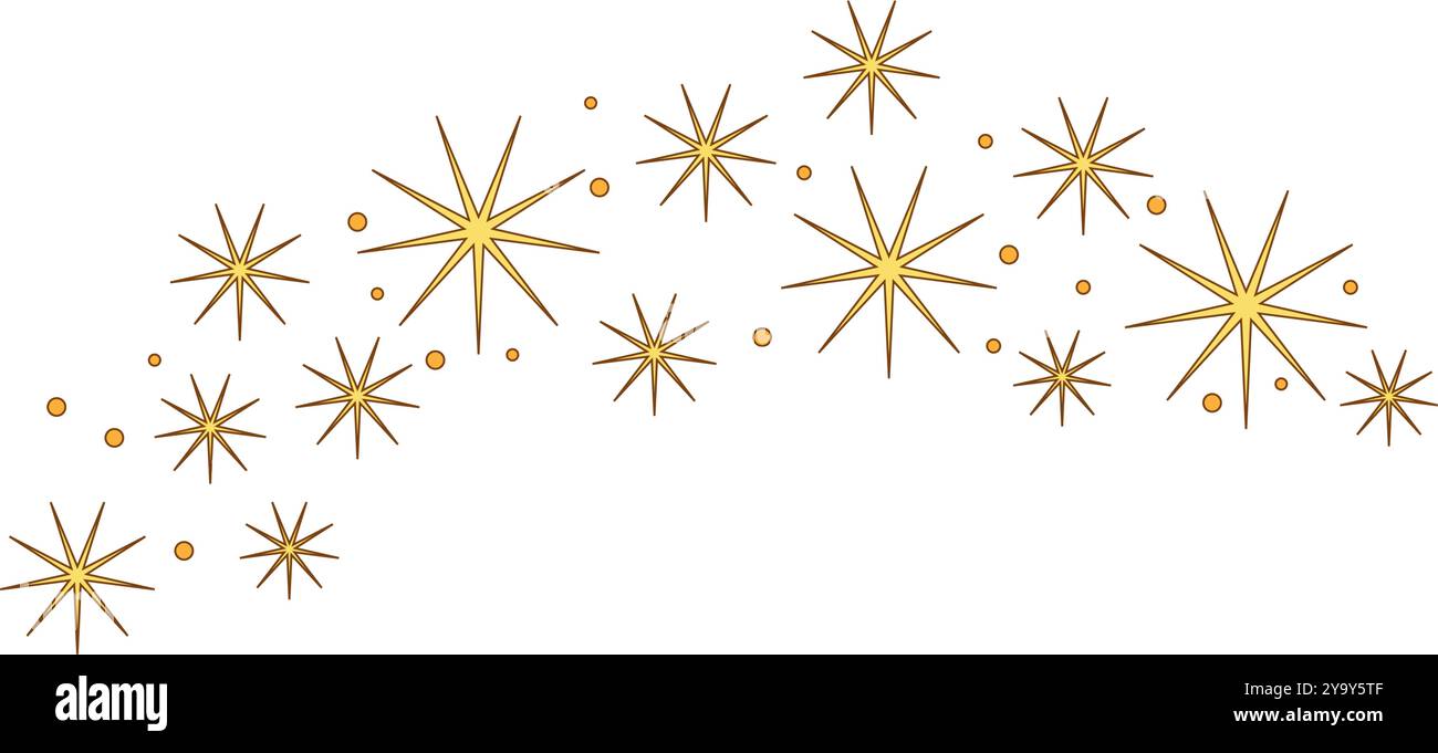 mystical magic star arch cartoon vector illustration Stock Vector Image ...