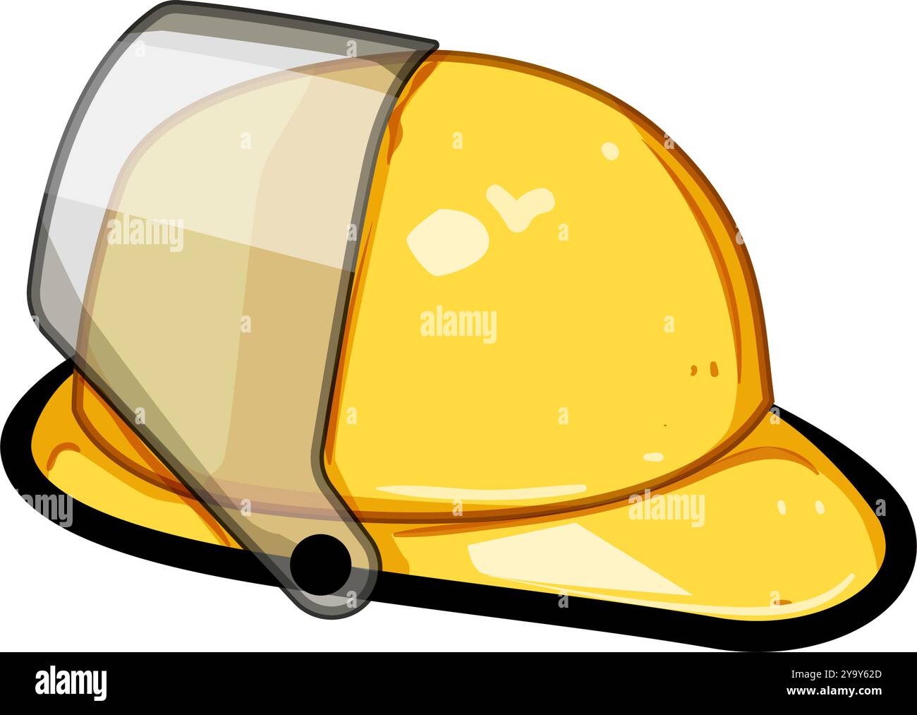 visor firefighter helmet cartoon vector illustration Stock Vector Image ...