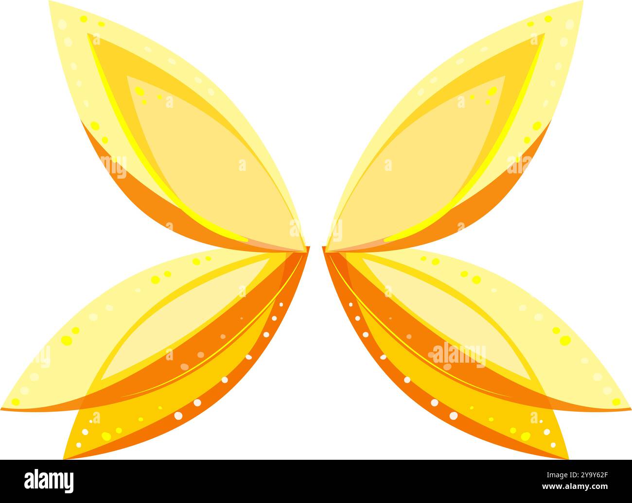 enchanted fairy wings cartoon vector illustration Stock Vector Image ...