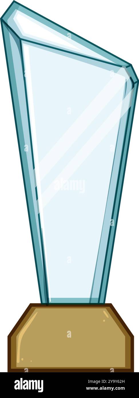 distinction glass trophy cartoon vector illustration Stock Vector Image ...