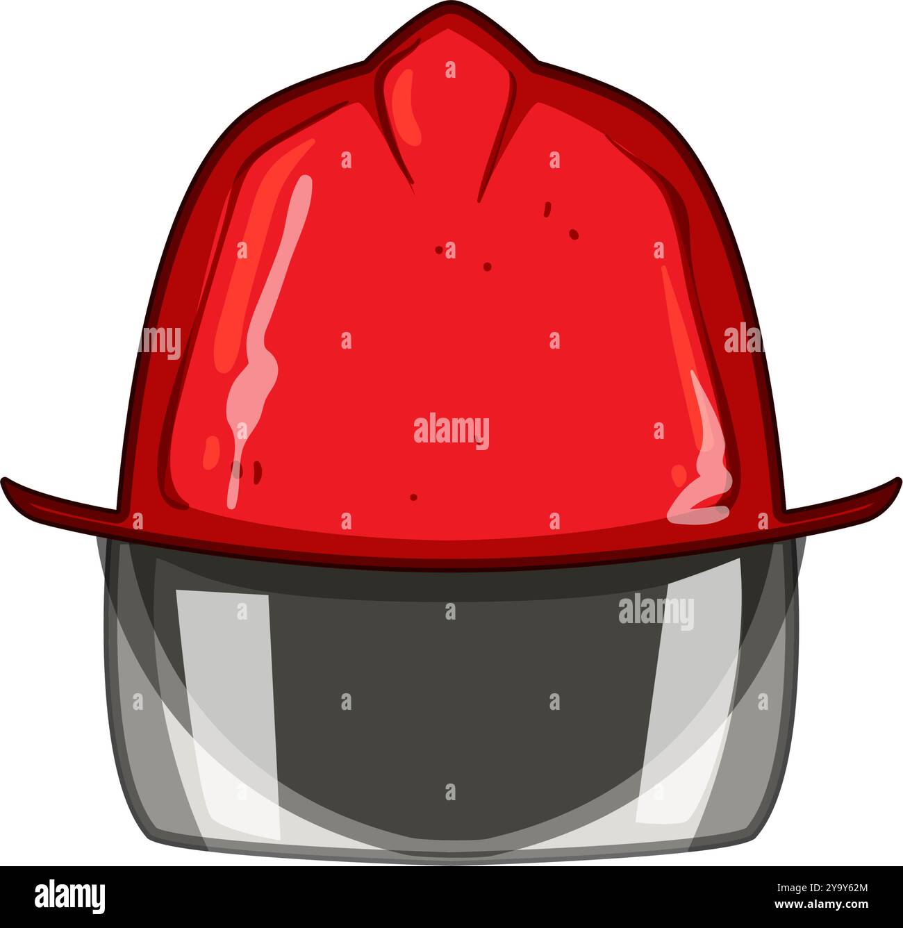 safety firefighter helmet cartoon vector illustration Stock Vector ...