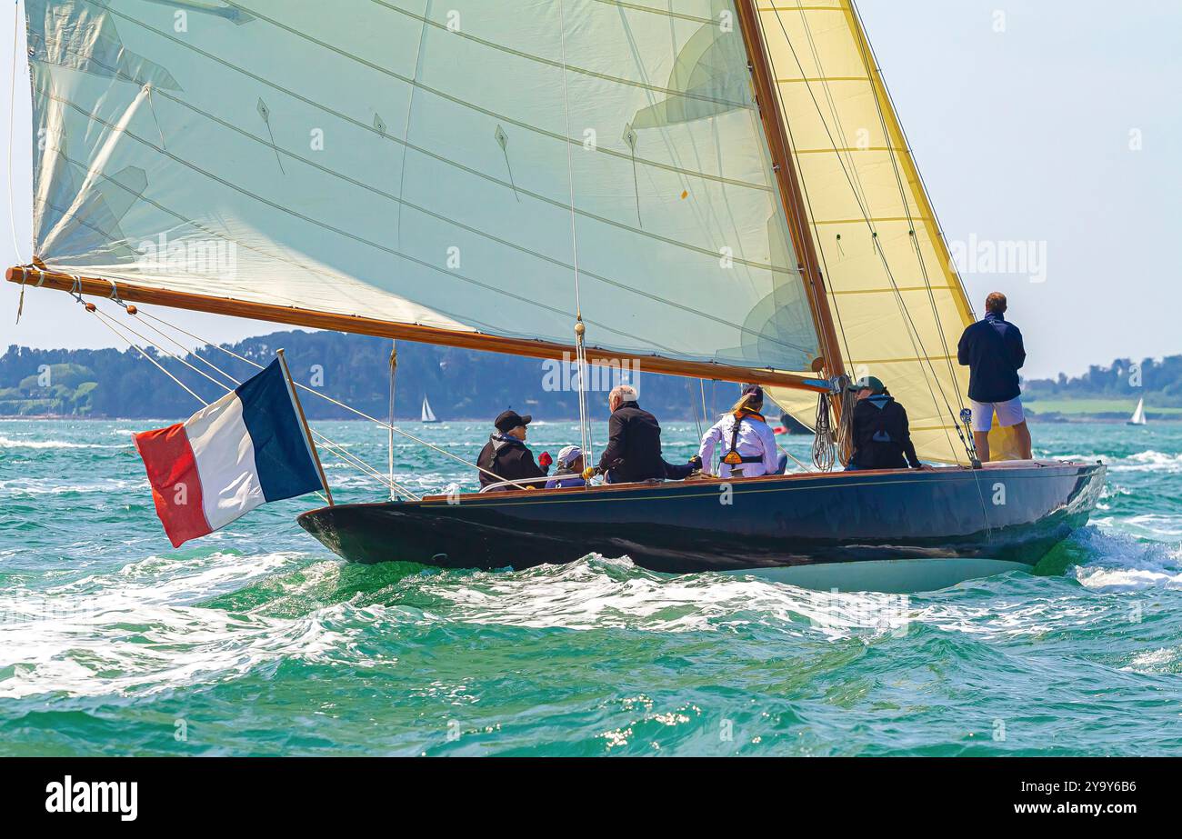 France, Morbihan, Gulf of Morbihan, Arzon, Port Navalo, Enchantement IV ...