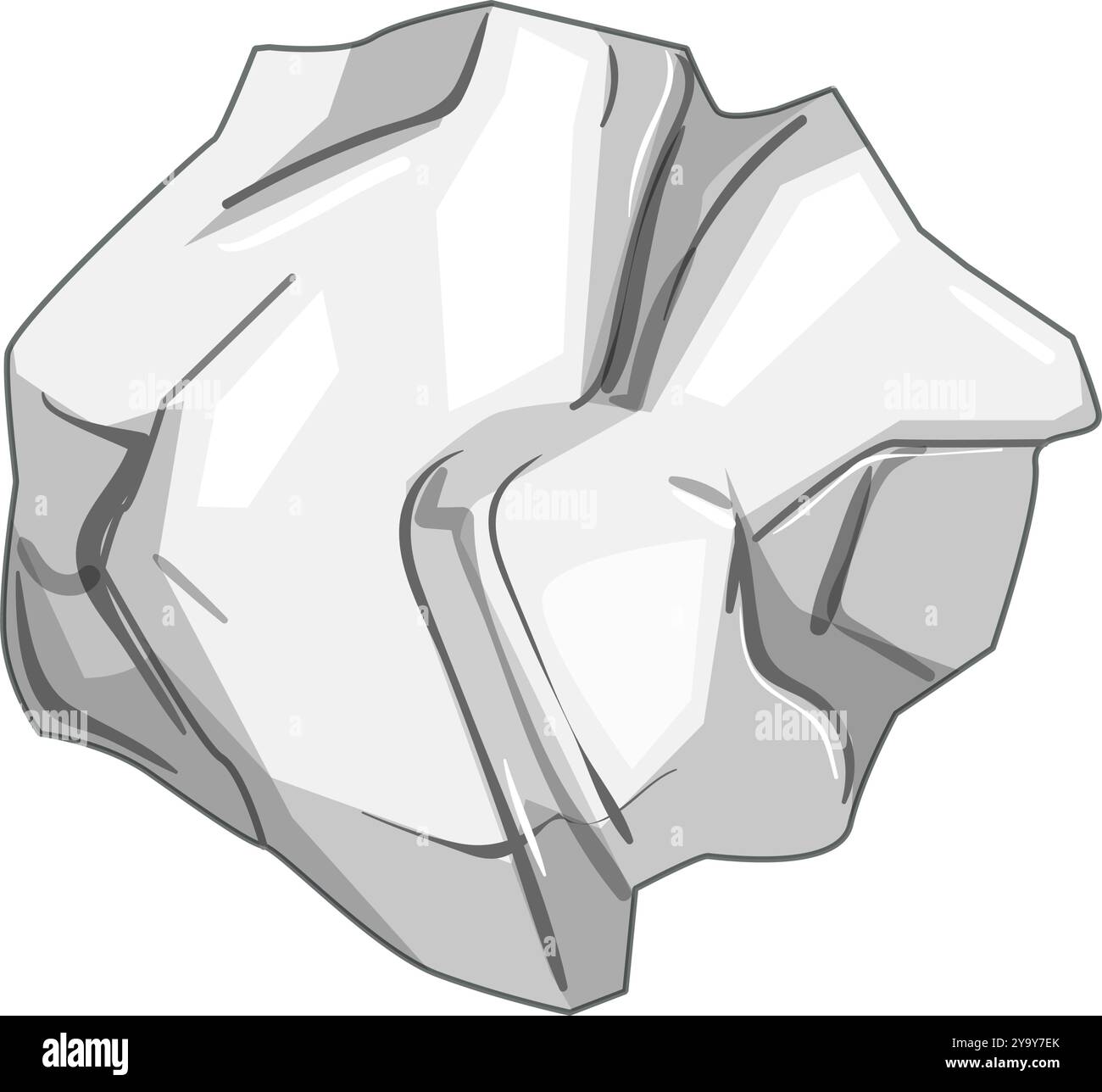 trash crumpled paper balls cartoon vector illustration Stock Vector ...