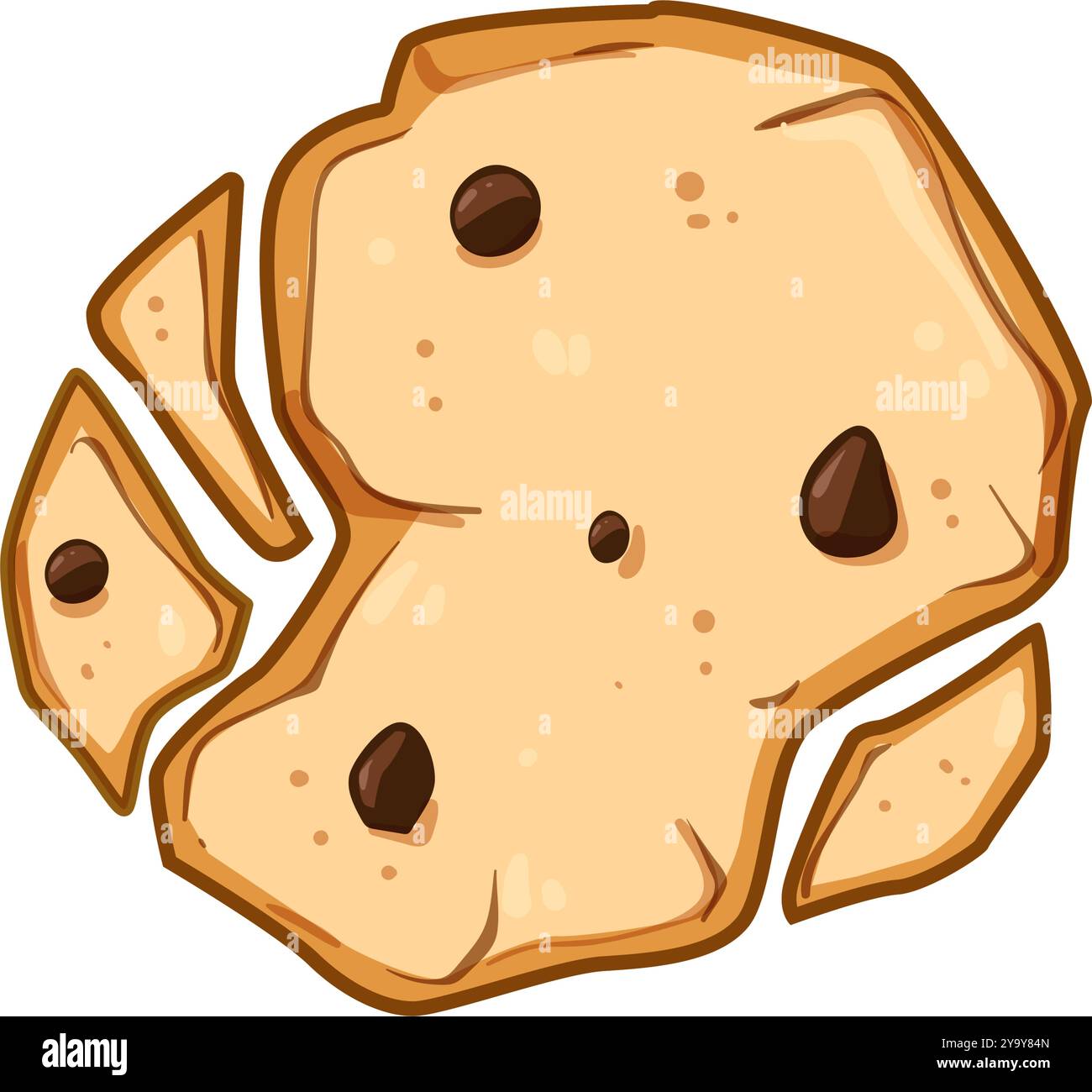 ingredients oatmeal cookies cartoon vector illustration Stock Vector ...