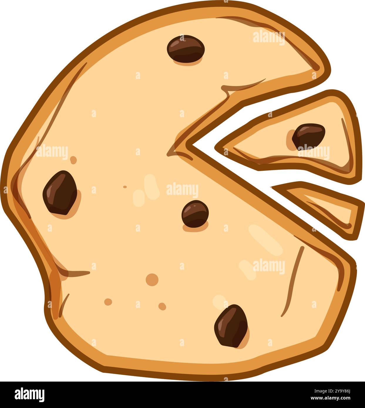 classic oatmeal cookies cartoon vector illustration Stock Vector Image ...