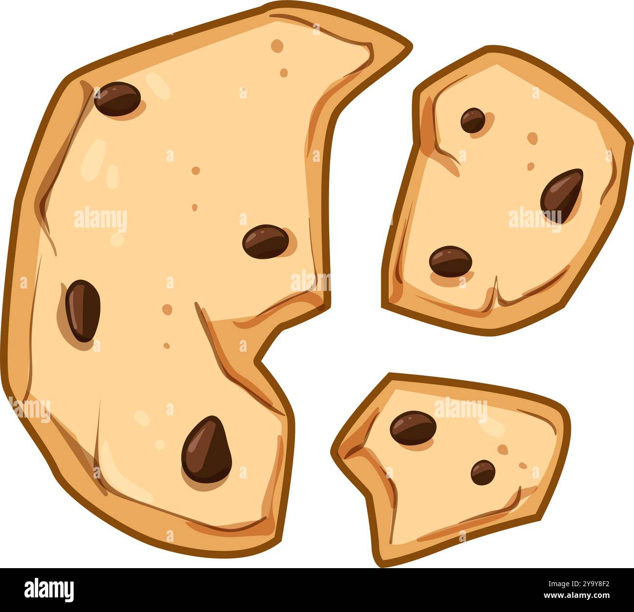 dessert oatmeal cookies cartoon vector illustration Stock Vector Image ...