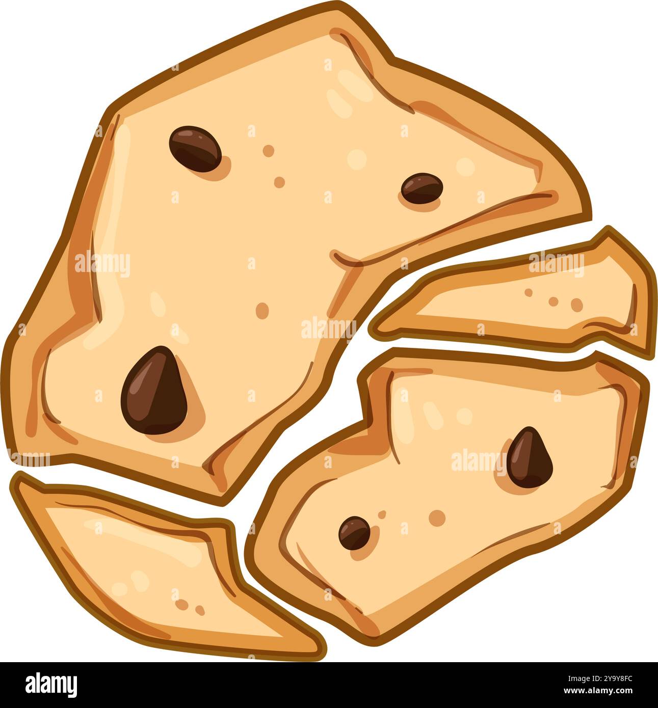 homemade oatmeal cookies cartoon vector illustration Stock Vector Image ...