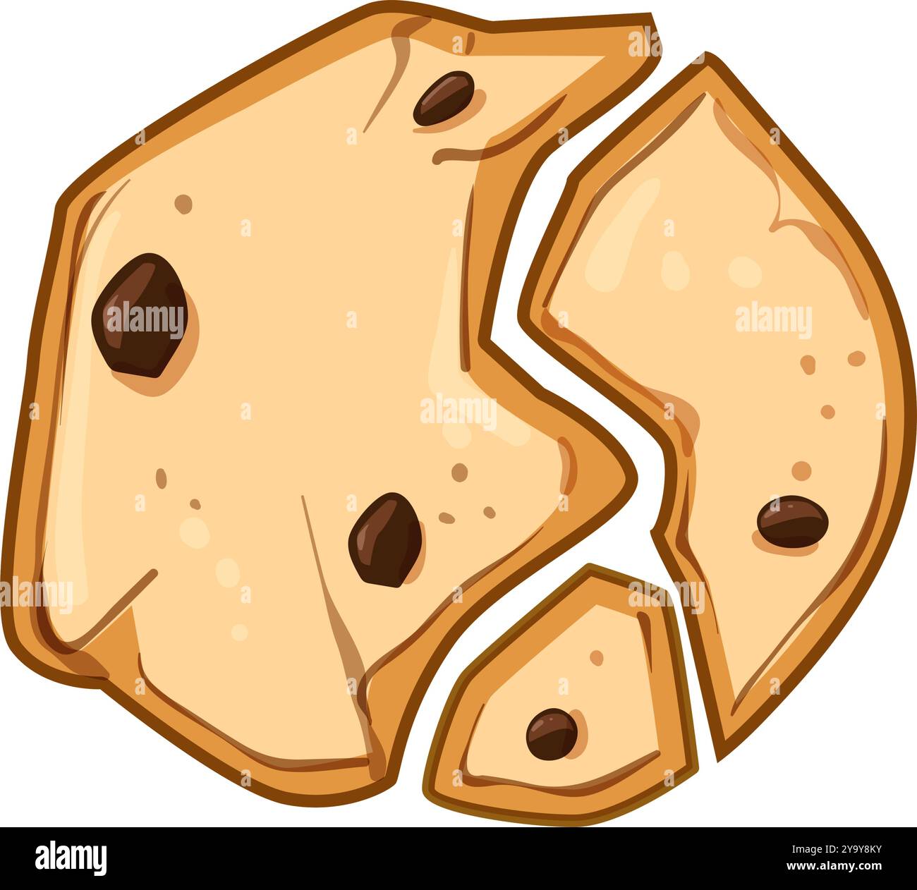 chewy oatmeal cookies cartoon vector illustration Stock Vector Image ...