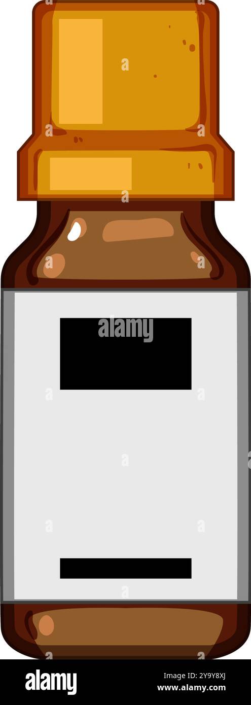 scent essential oil bottle cartoon vector illustration Stock Vector ...