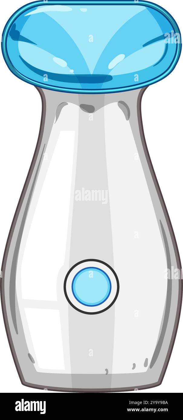 detox facial steamer cartoon vector illustration Stock Vector Image ...