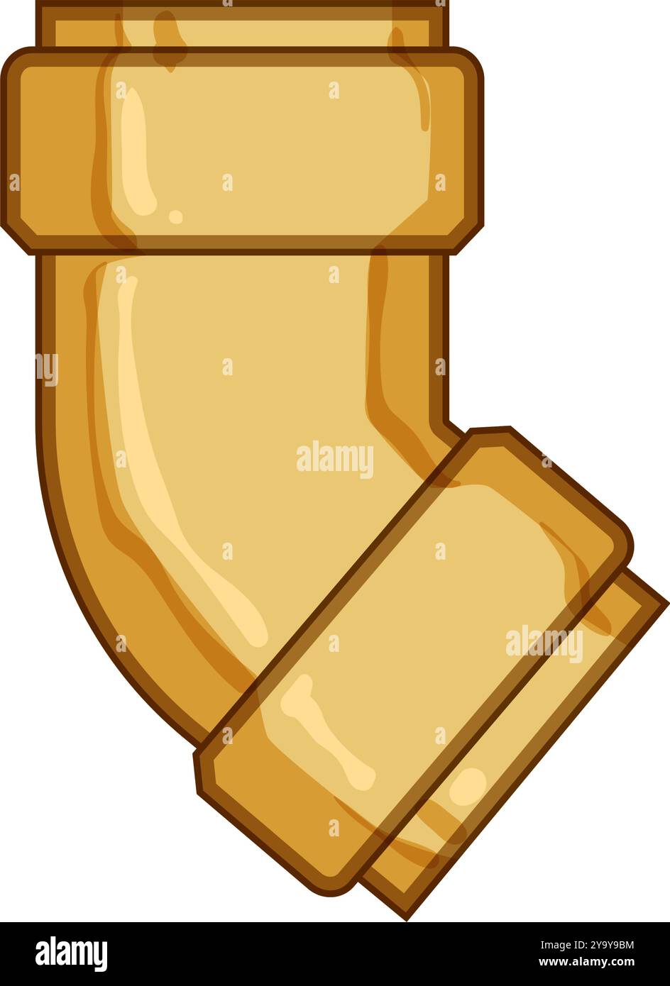 plumbing pipe elbow cartoon vector illustration Stock Vector Image ...