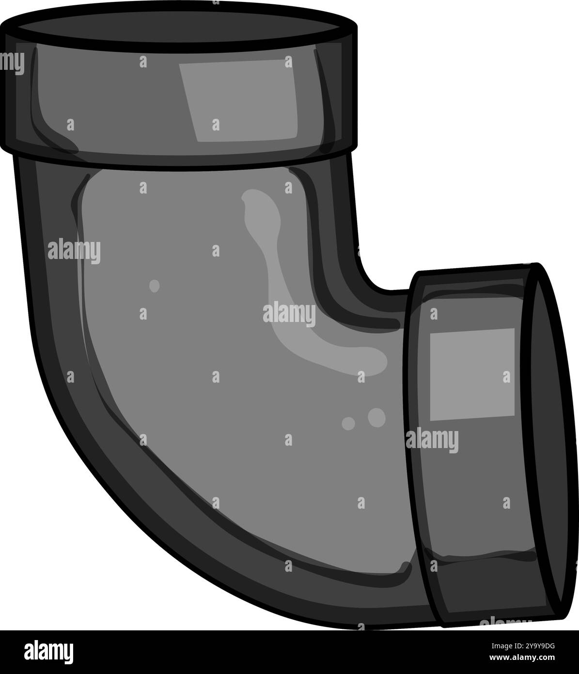 reducer pipe elbow cartoon vector illustration Stock Vector Image & Art ...