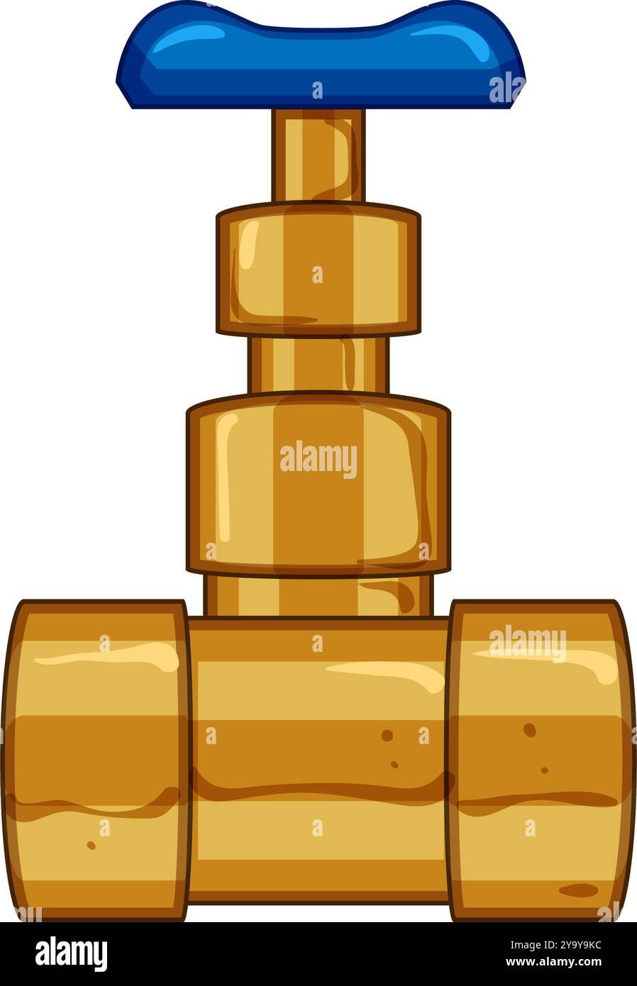 leak plumbing valve cartoon vector illustration Stock Vector Image ...