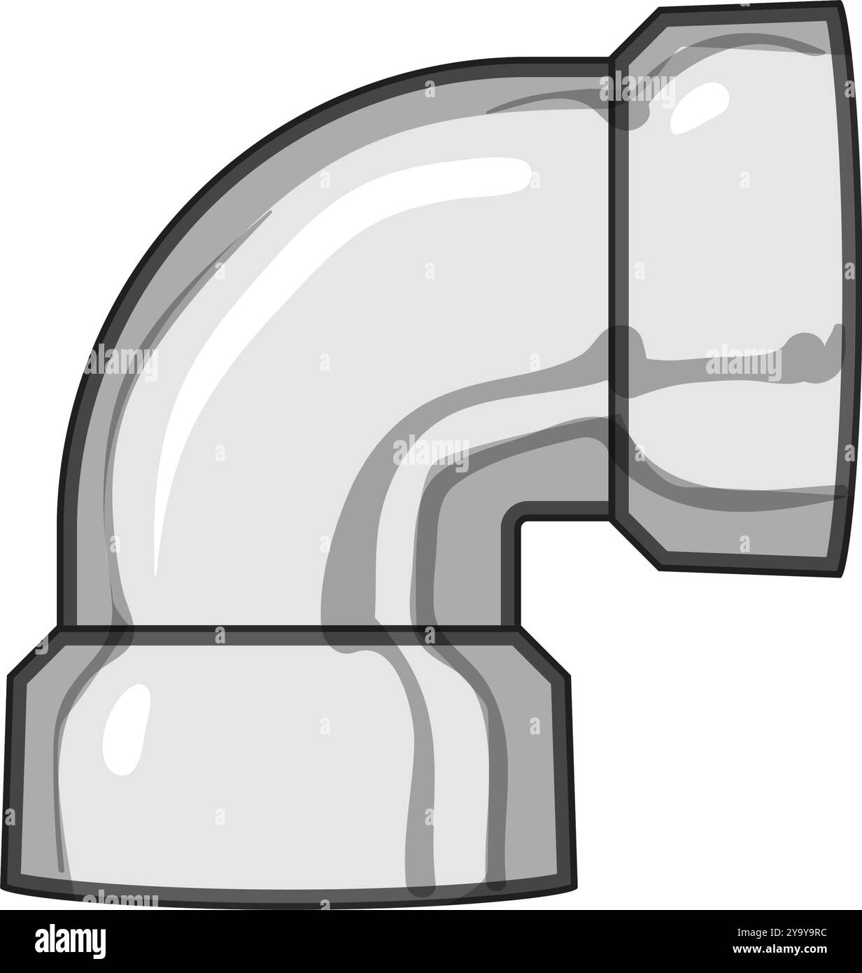 coupling pipe elbow cartoon vector illustration Stock Vector Image ...