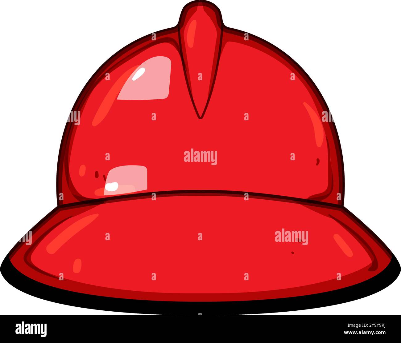 durable firefighter helmet cartoon vector illustration Stock Vector ...