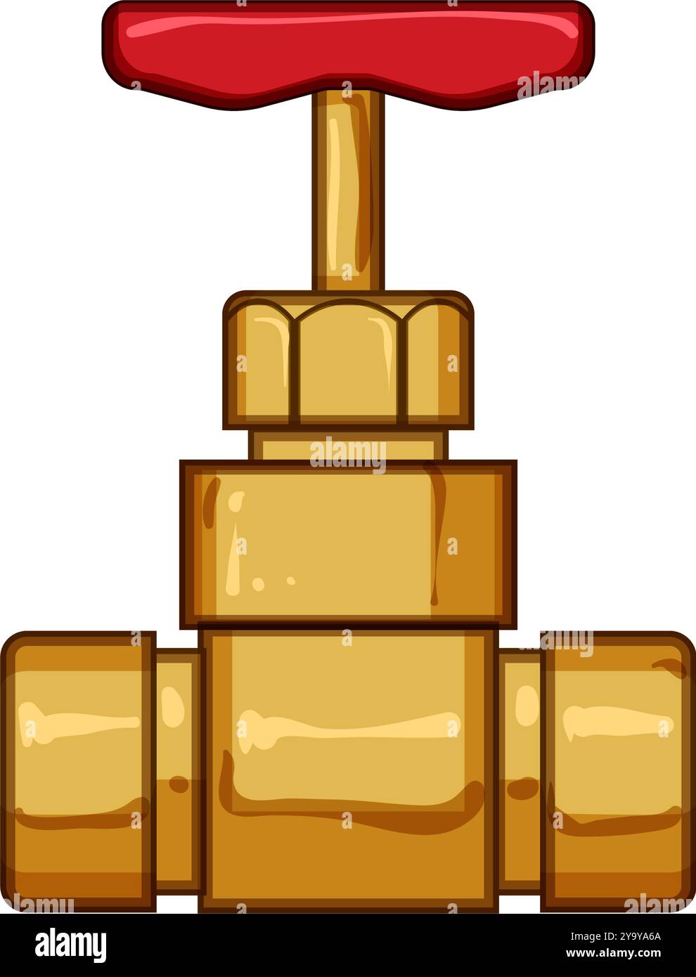 pipe plumbing valve cartoon vector illustration Stock Vector Image ...