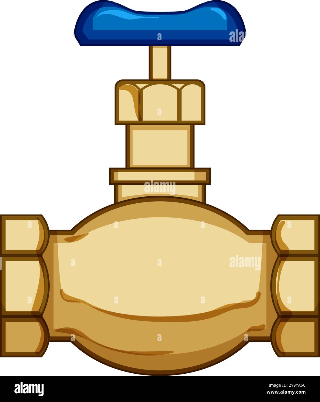water plumbing valve cartoon vector illustration Stock Vector Image ...