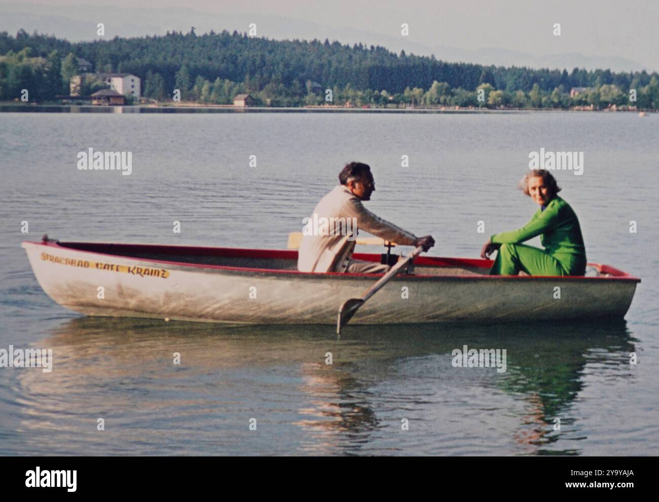 Ruderboot Austria, 20240101, Aufnahme ca. 1958, Ruderboot bei Krainz ...