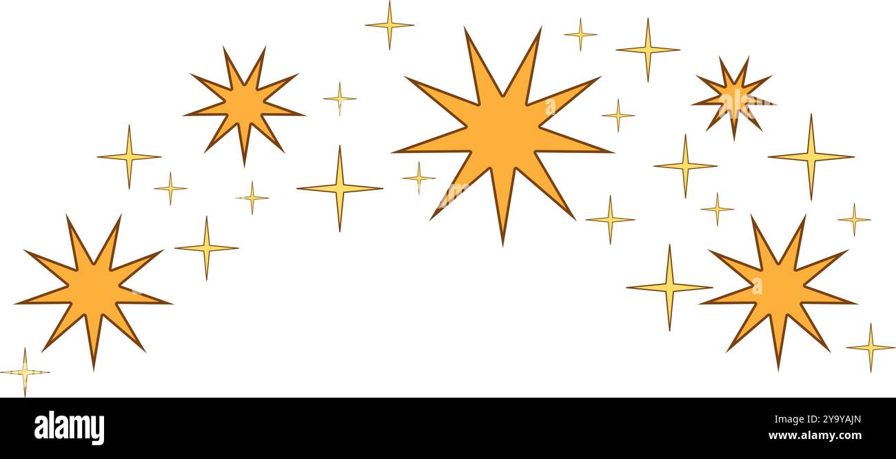 celestial magic star arch cartoon vector illustration Stock Vector ...