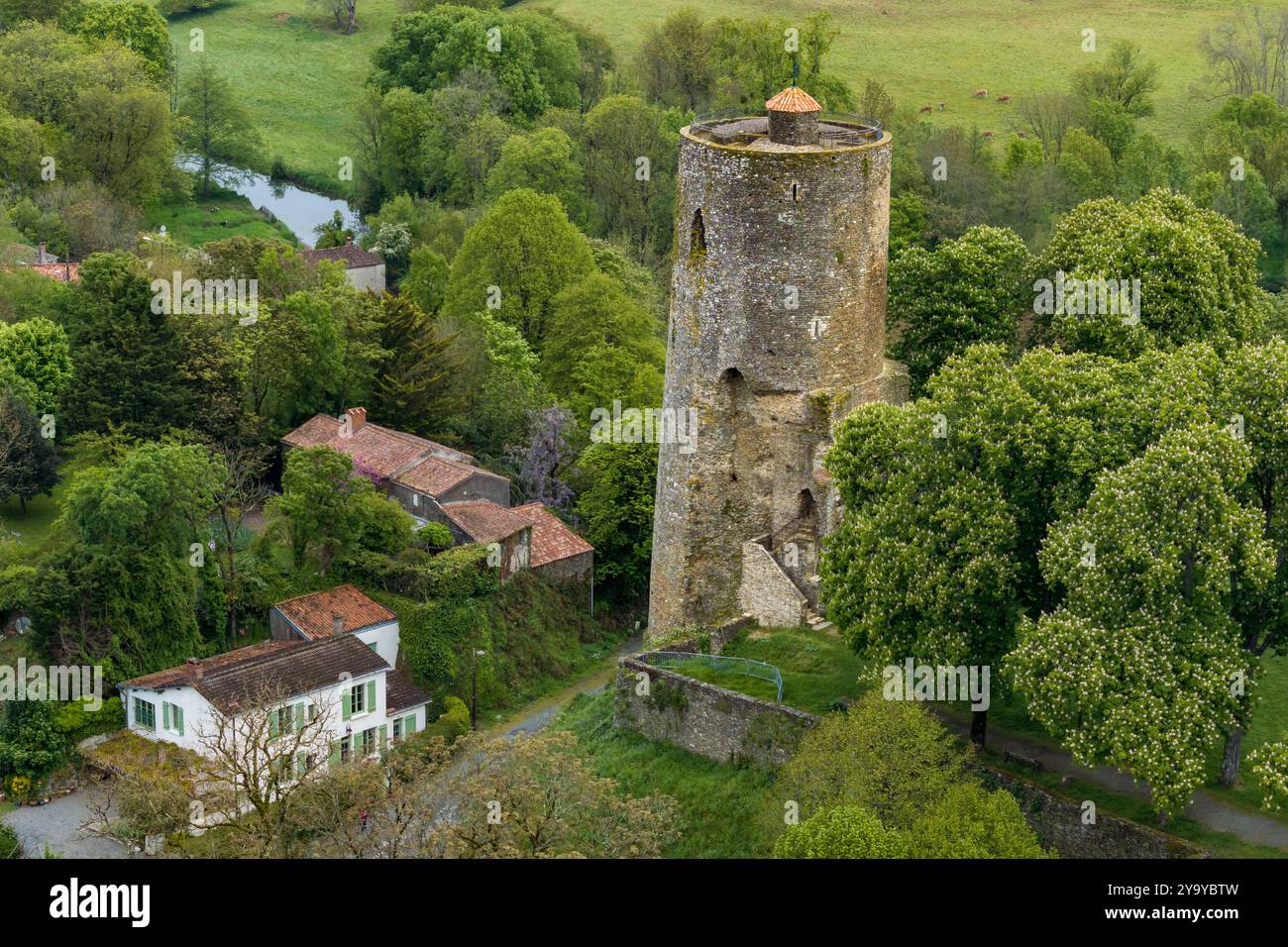 France, Vendee, Vouvant, labelled Les Plus Beaux Villages de France ...