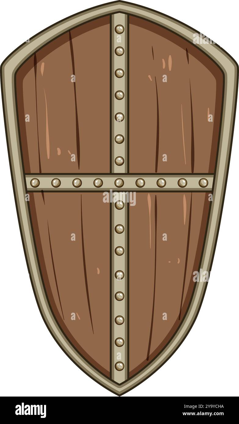 defense shield knight cartoon vector illustration Stock Vector Image ...