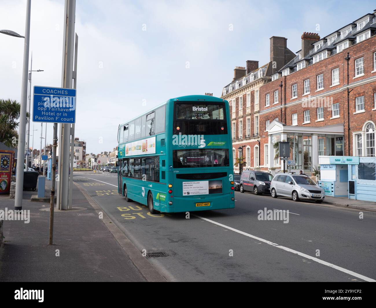 First Hampshire & Dorset Volvo bus in Weymouth Stock Photo - Alamy