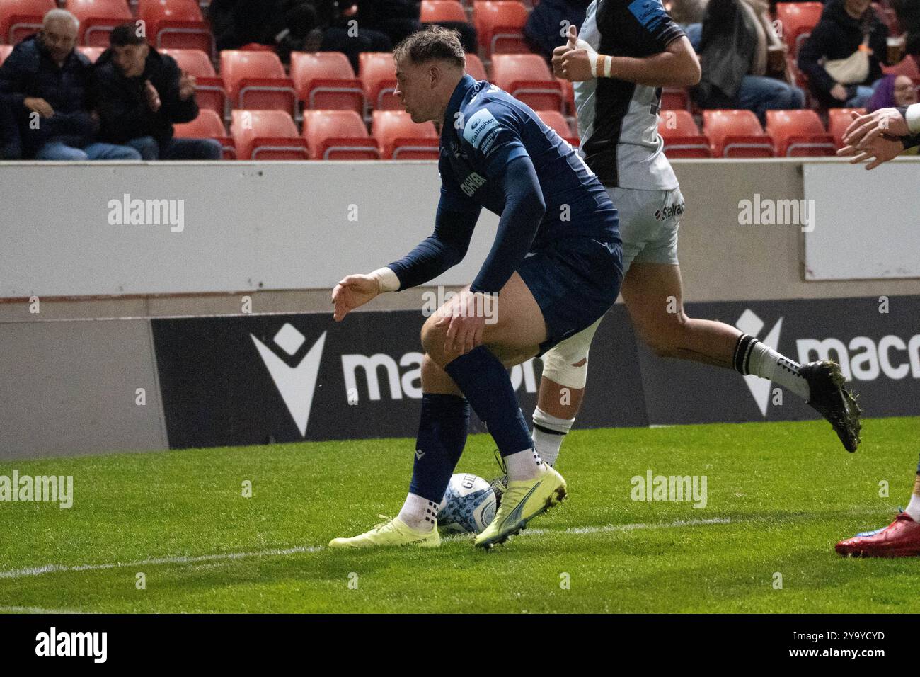 Tom Roebuck Scores - Sale Sharks vs Newcastle Falcons - Gallagher ...
