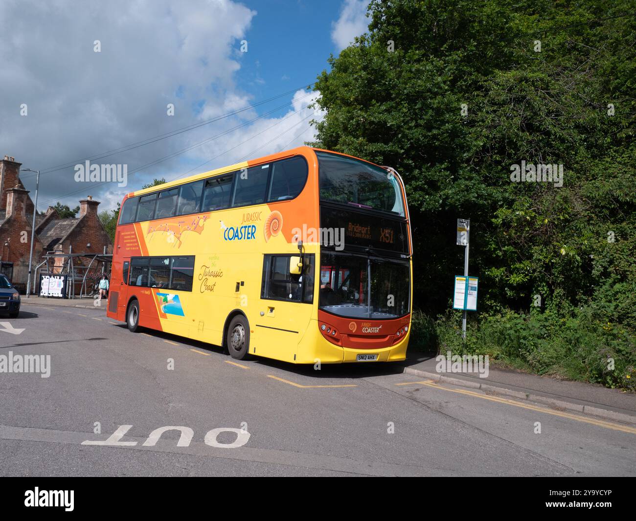 First Hampshire & Dorset Jurassic Coaster bus in Weymouth Stock Photo ...