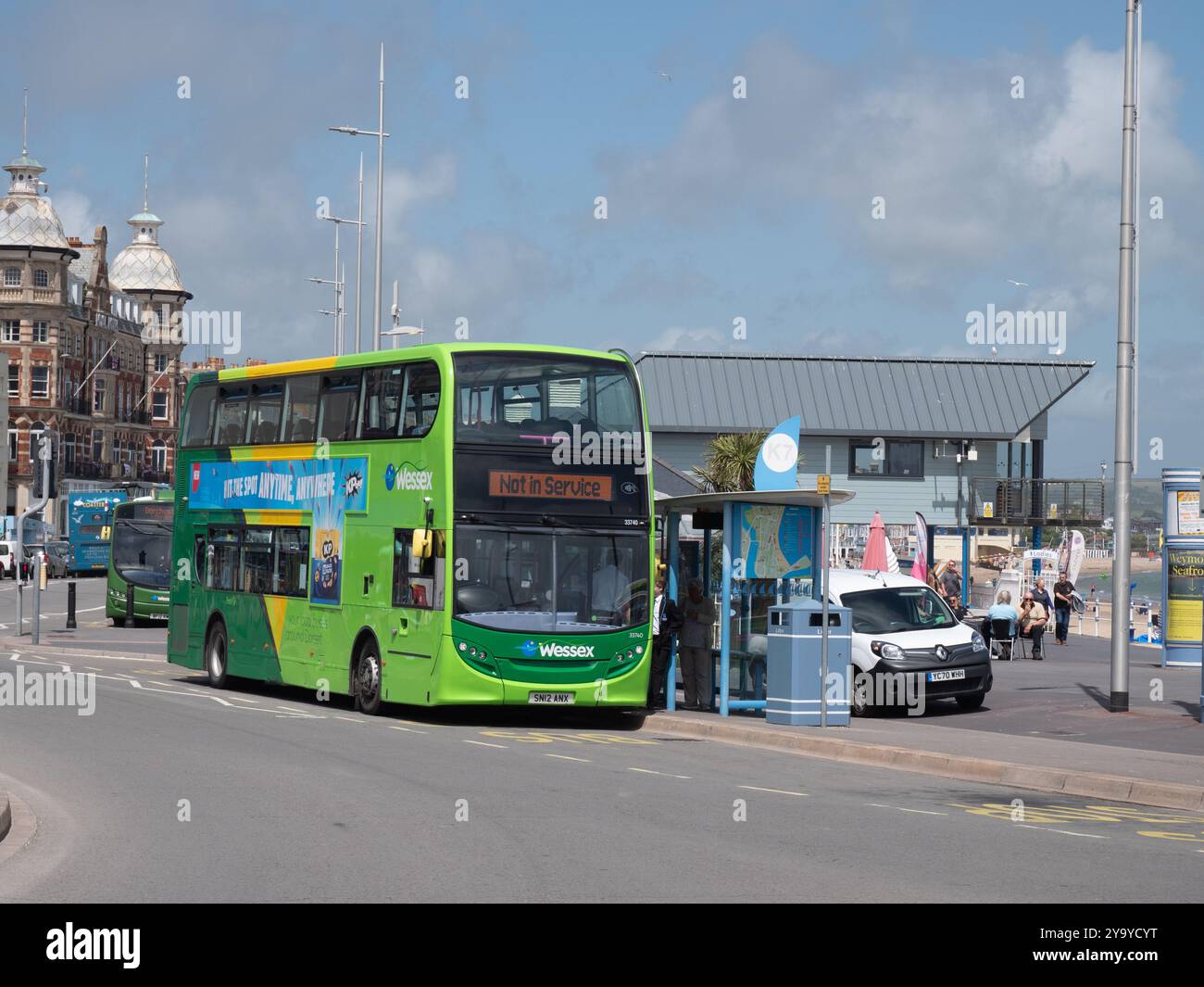 First Hampshire & Dorset Alexander -Dennis bus in Weymouth Stock Photo ...