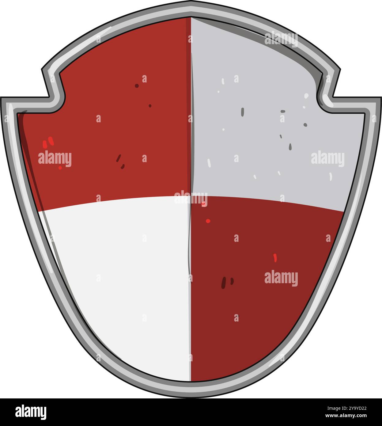 chivalry shield knight cartoon vector illustration Stock Vector Image ...