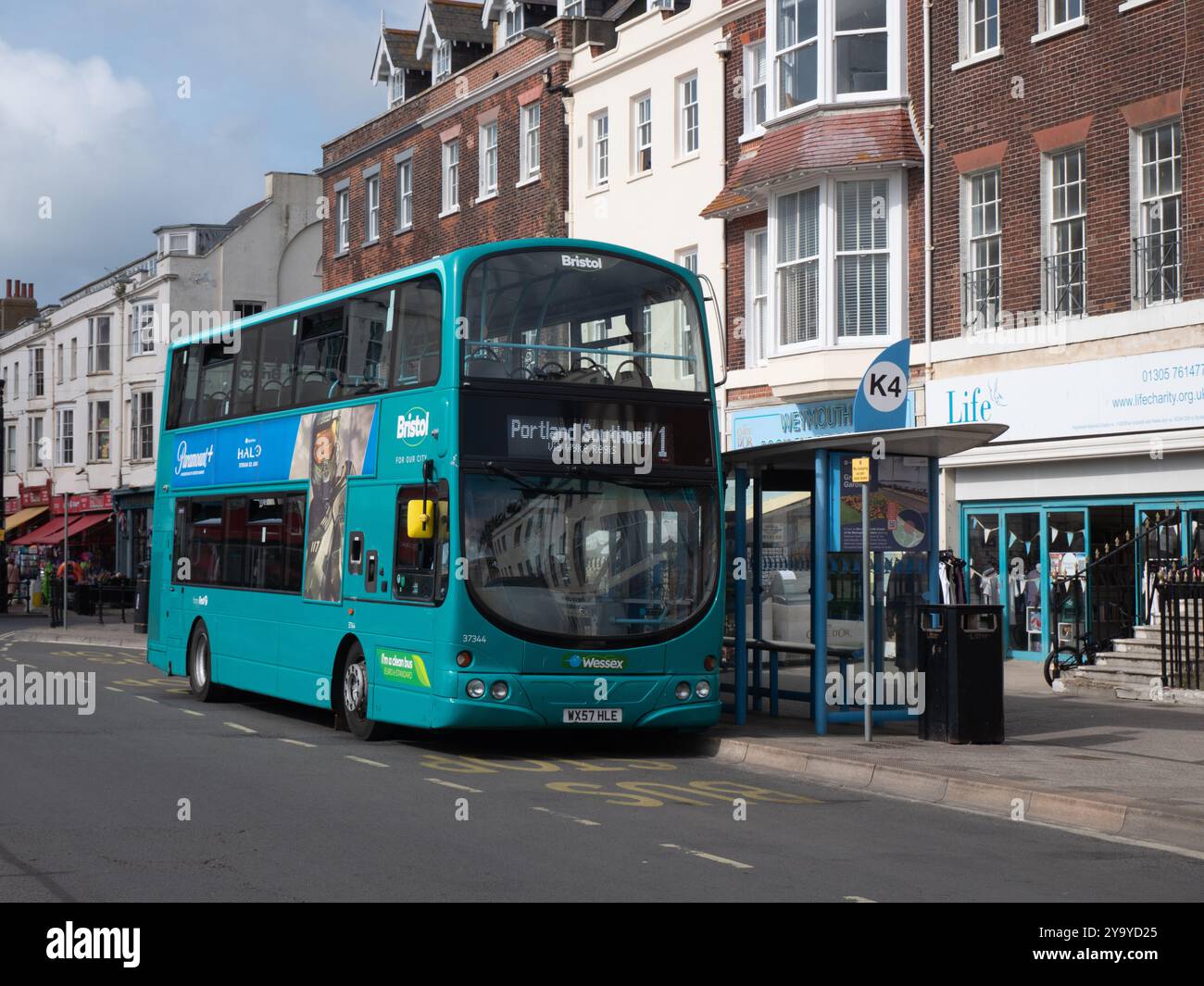 First Hampshire & Dorset Volvo bus in Weymouth Stock Photo - Alamy