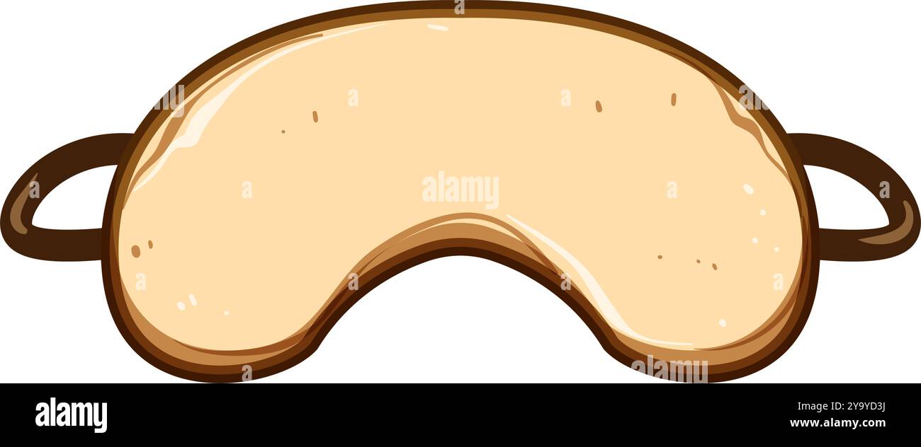 soft sleep mask eye cartoon vector illustration Stock Vector Image ...