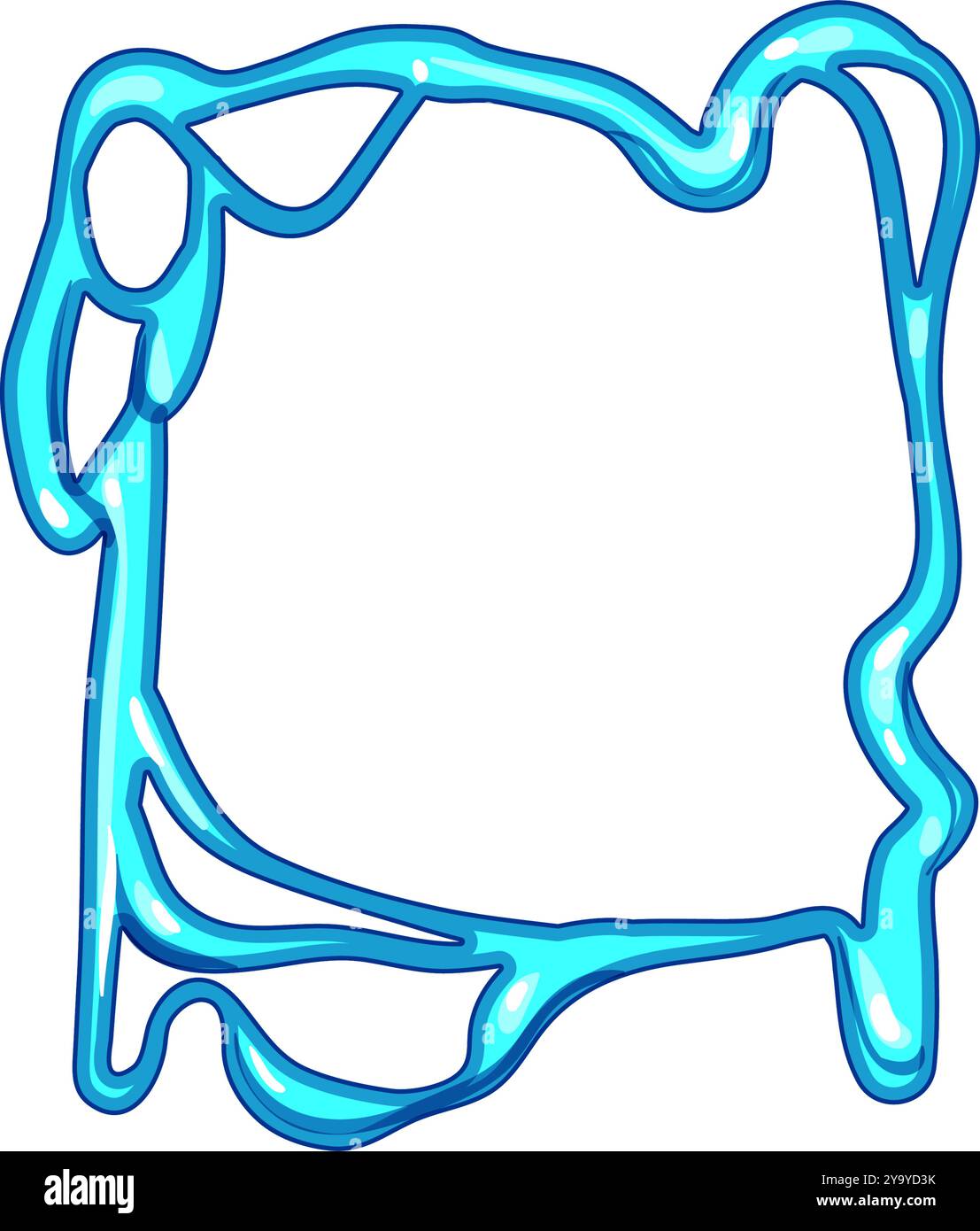 stretchy slime frame cartoon vector illustration Stock Vector Image ...